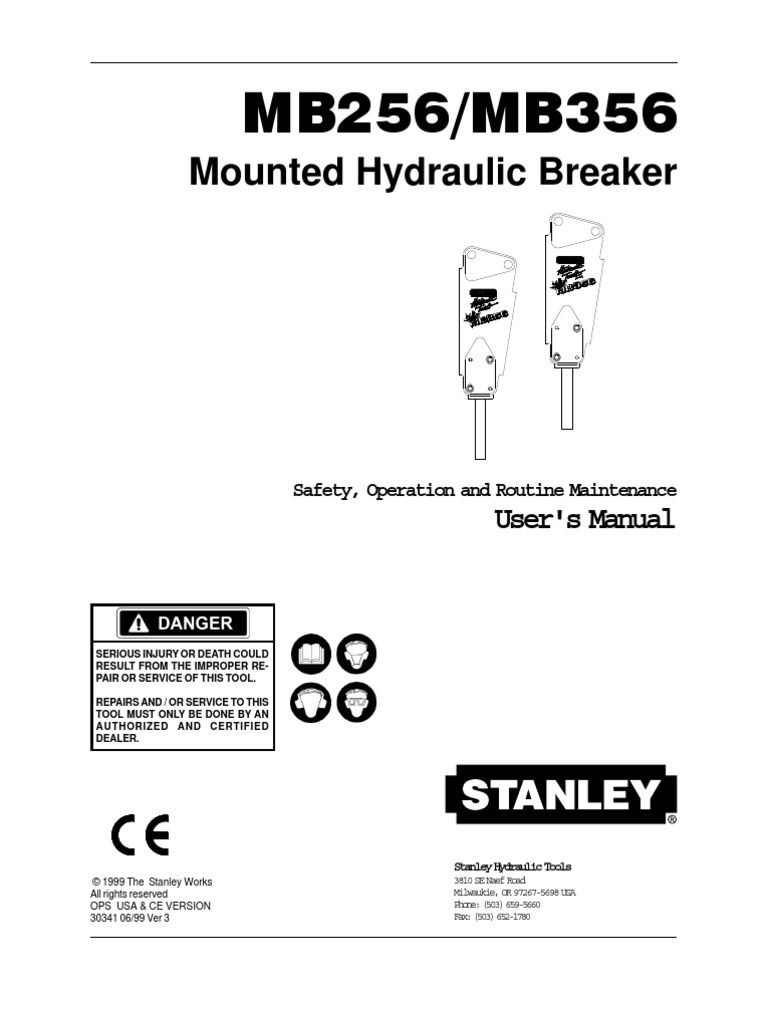 MB256/MB356: Mounted Hydraulic Breaker | PDF | Piston | Mechanical ...