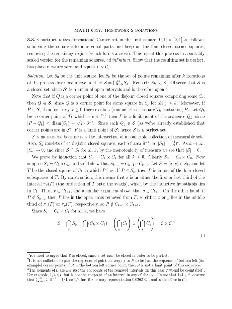 Real Analysis Hw2 | PDF | Measure (Mathematics) | Interval (Mathematics)