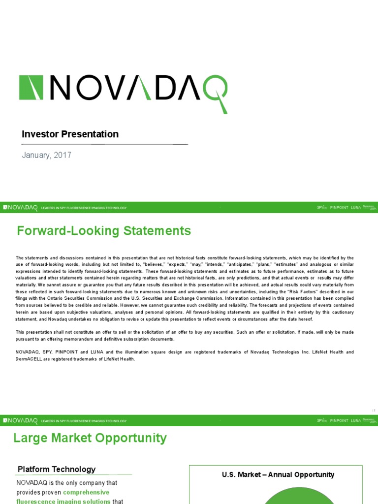 Novadaq Investor Presentation 2017 | PDF | Medical Imaging | Colorectal ...