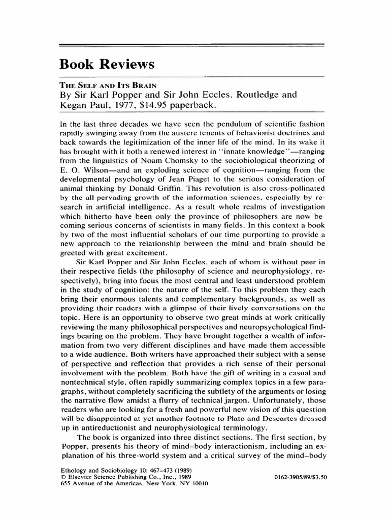 Mind-Brain Interaction Explored | PDF | Karl Popper | Consciousness