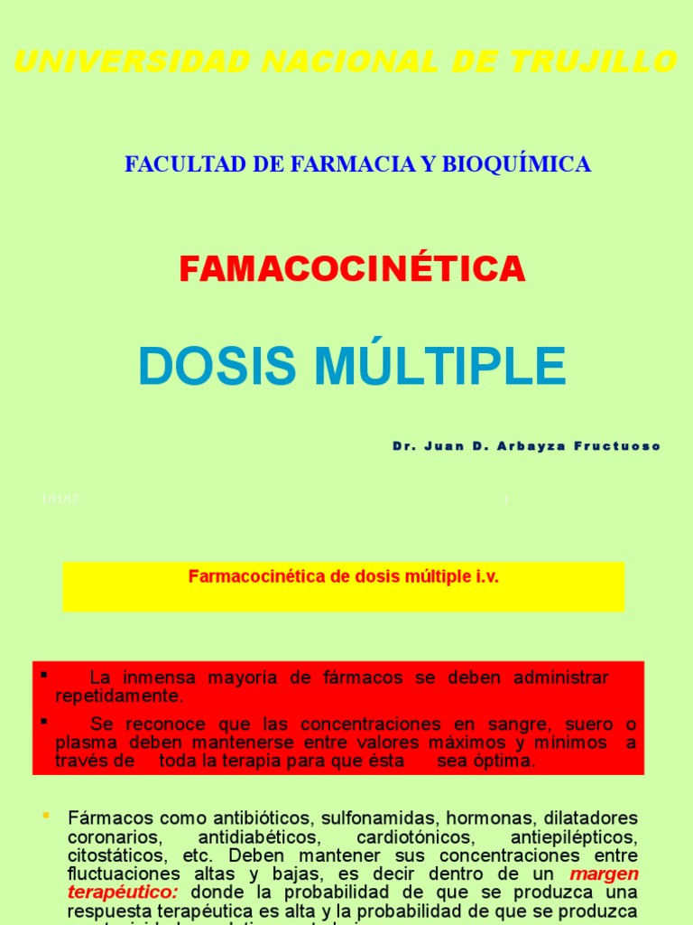 Dosis Multiple | Farmacocinética | Medicamentos con receta