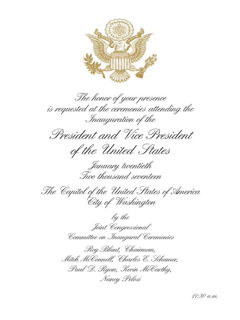 2017 Presidential Inauguration Program | PDF | United States ...