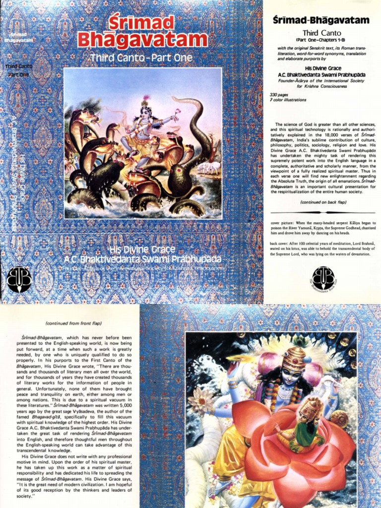 Srimad-Bhagavatam Third Canto Volume 1 | PDF | Bhagavata Purana | Hindu Mythology