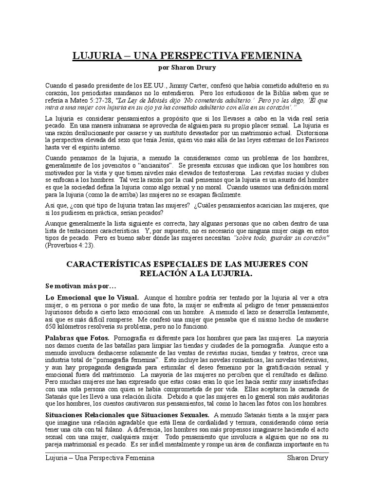 Lujuria: Perspectiva Femenina y Consejos | PDF | Lujuria | Matrimonio