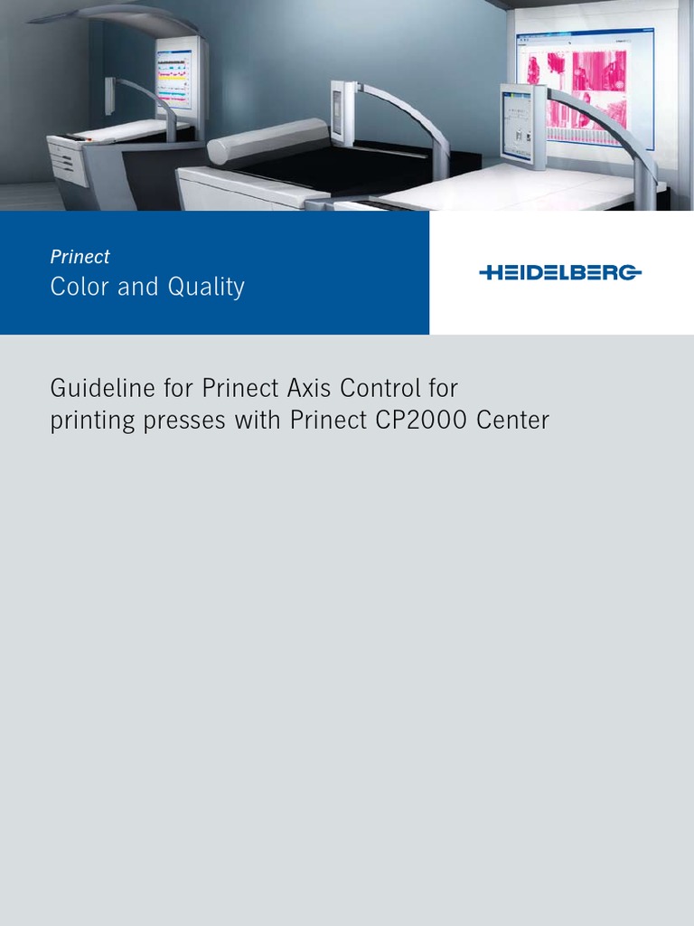 Guideline For Prinect Axis Control | PDF | Optical Filter | Color