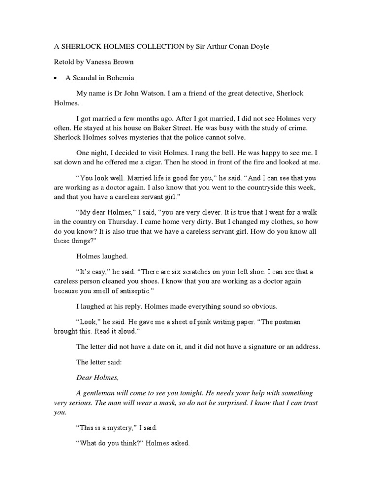 A Scandal in Bohemia 3eso | PDF | Irene Adler | Sherlock Holmes