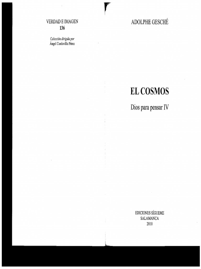 Adolphe Gesché - El Cosmos PDF | PDF