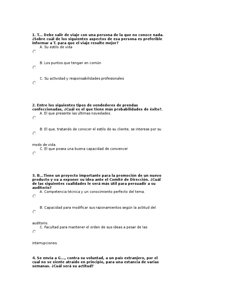 TEST PIV (Personalidad para Vendedores) | PDF | Recursos humanos ...