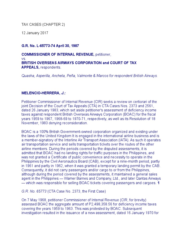 Tax Cases | PDF | Taxation In The United States | Taxes