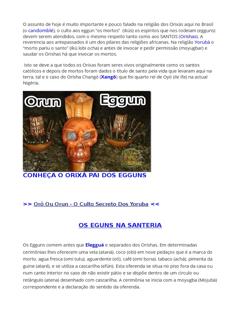 Egun 2 | PDF | Religião e crença