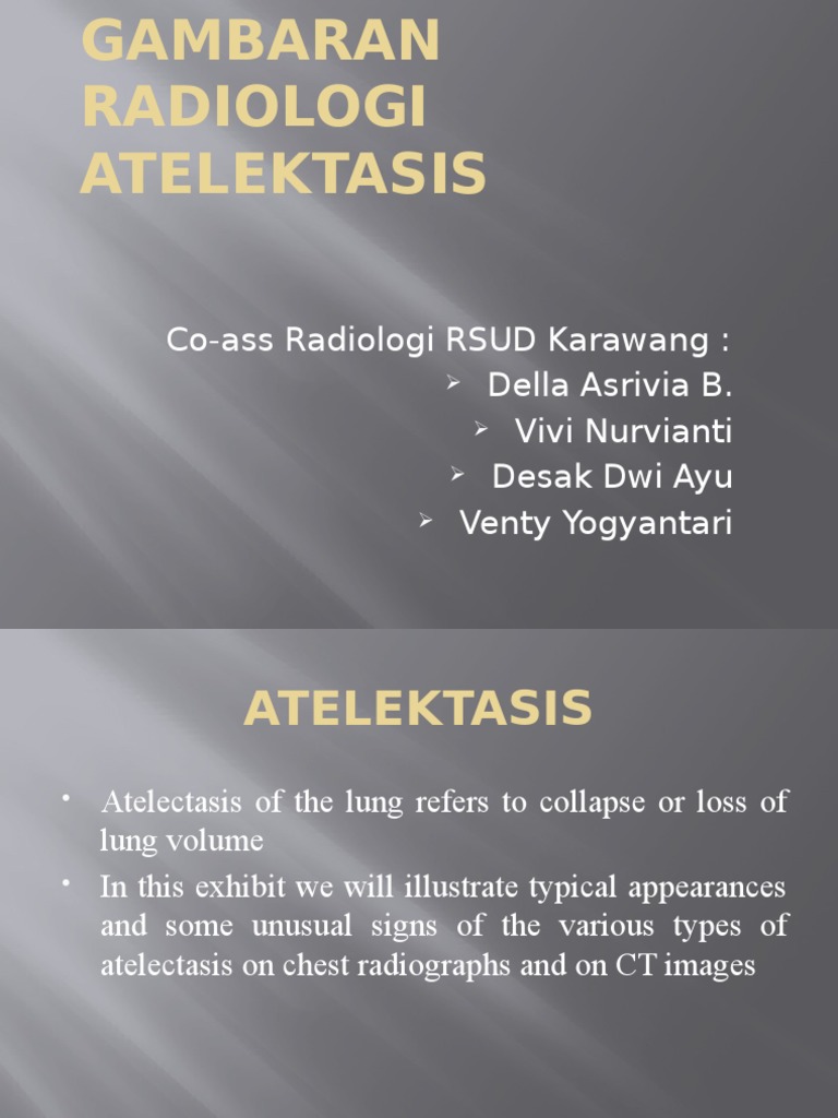Gambaran Radiologi Atelektasis | PDF | Lung | Radiology