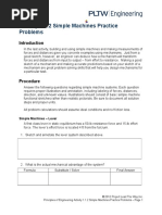 Simple Machines Practice Problems Key | PDF | Lever | Machines