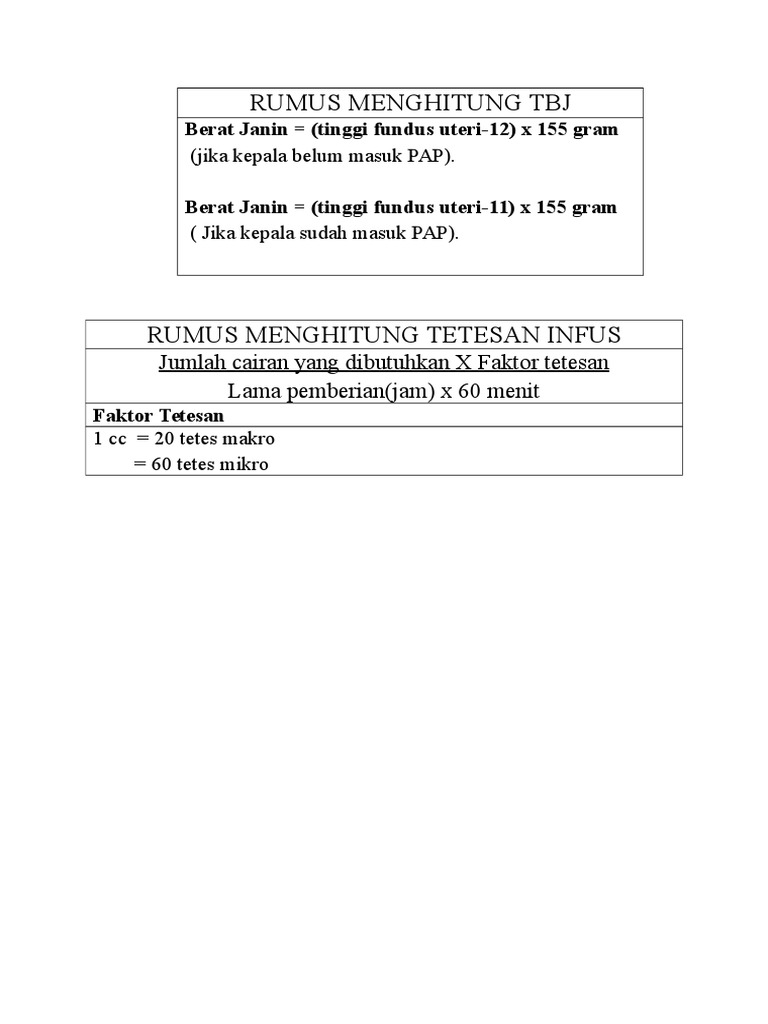 RUMUS MENGHITUNG TBJ Dan Daftar Tilik Penerimaan PB | PDF
