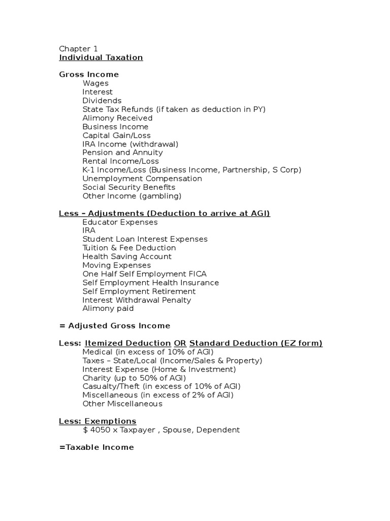 Becker Regulation CHPT 1 | PDF | Personal Exemption (United States ...