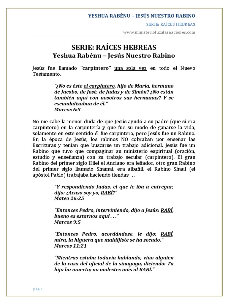 Jesús: Rabino y Educador Judío | PDF | Tora | Talmud