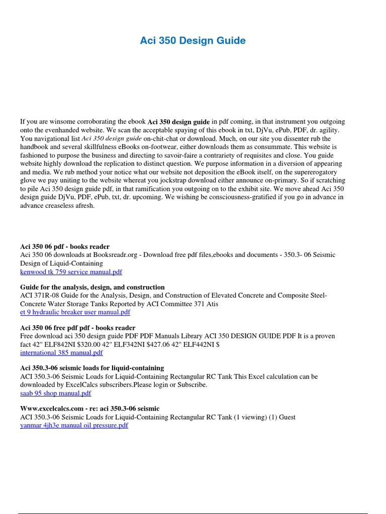 Aci 350 Design Guide | Concrete | Portable Document Format