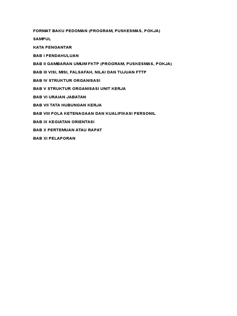 Format Baku Pedoman | PDF