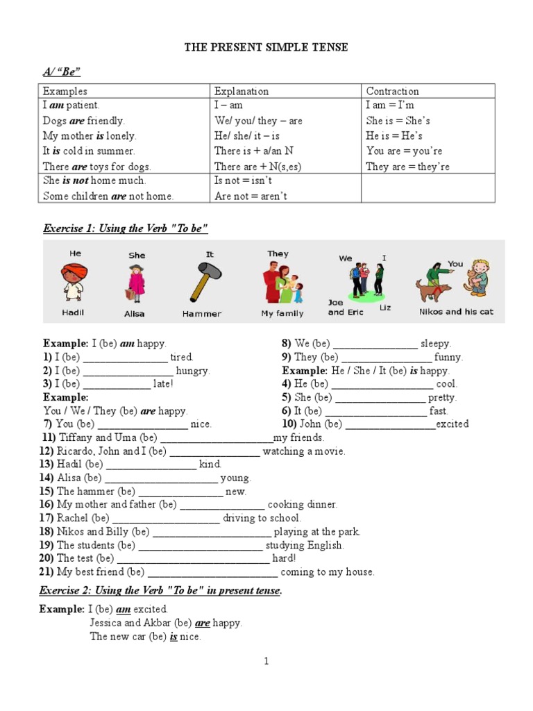 The Simple Present Tense | PDF | Grammar | Foods