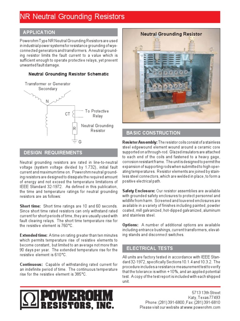 Tipe NGR | PDF | Resistor | Transformer