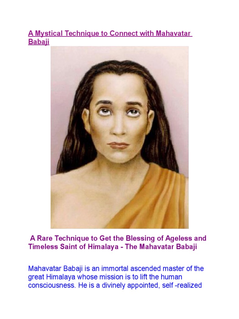A Mystical Technique To Connect With Mahavatar Babaji | PDF | Advaita | Mysticism