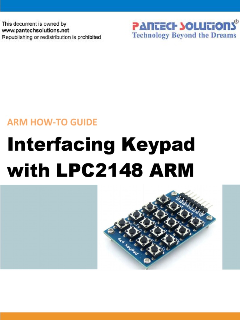 Interfacing 4x4 Keypad with LPC2148 | PDF | Arm Architecture | Microcontroller