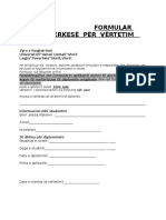 Model Kërkesë Për Punë | PDF