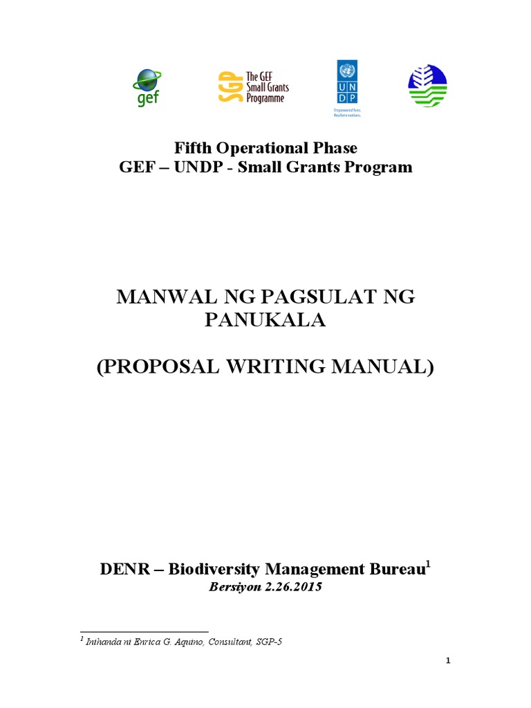 Proposal Writing Manual Filipino | PDF
