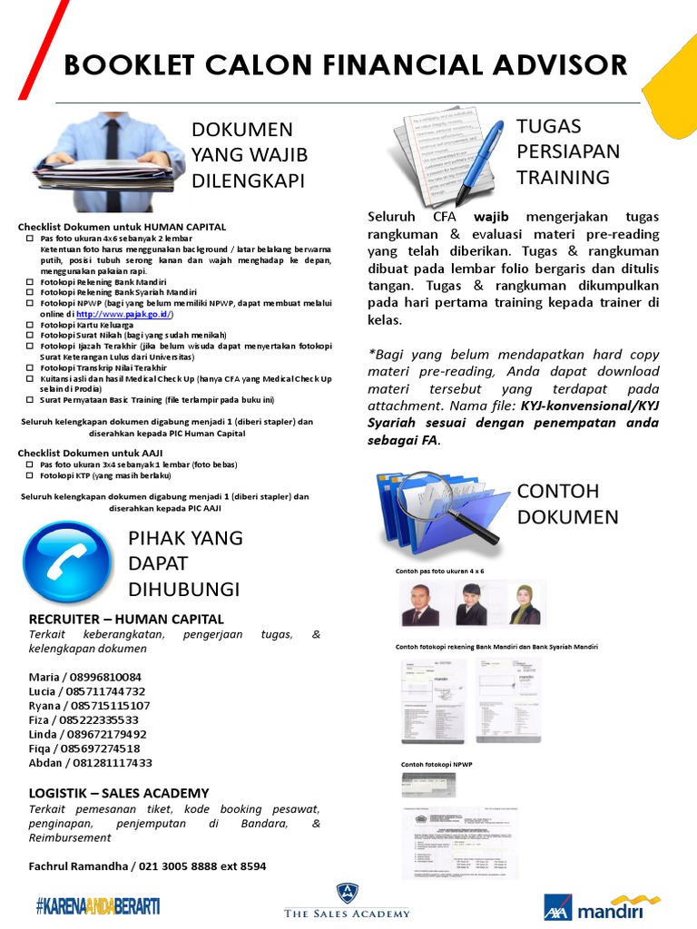 Booklet Calon Financial Advisor | PDF