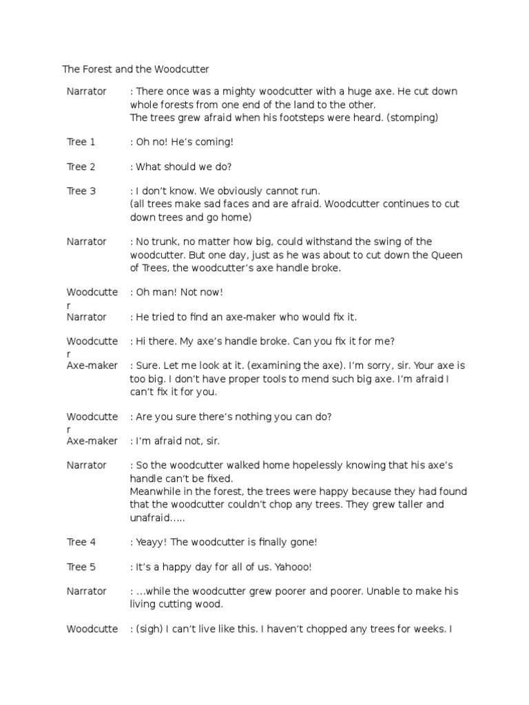 The Forest and The Woodcutter | PDF | Leisure