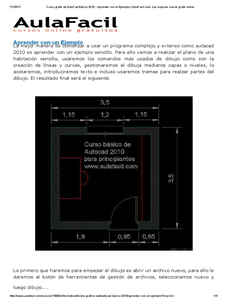 Curso Gratis de AutoCad Básico 2010 - Aprender Con Un Ejemplo ... Curso Gratis de AutoCad Básico 2010 - Aprender Con Un Ejemplo ...