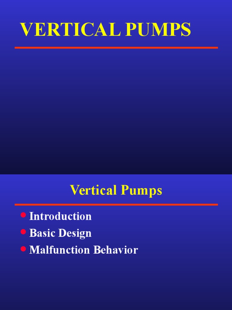 Vertical Pumps | PDF | Pump | Turbomachinery