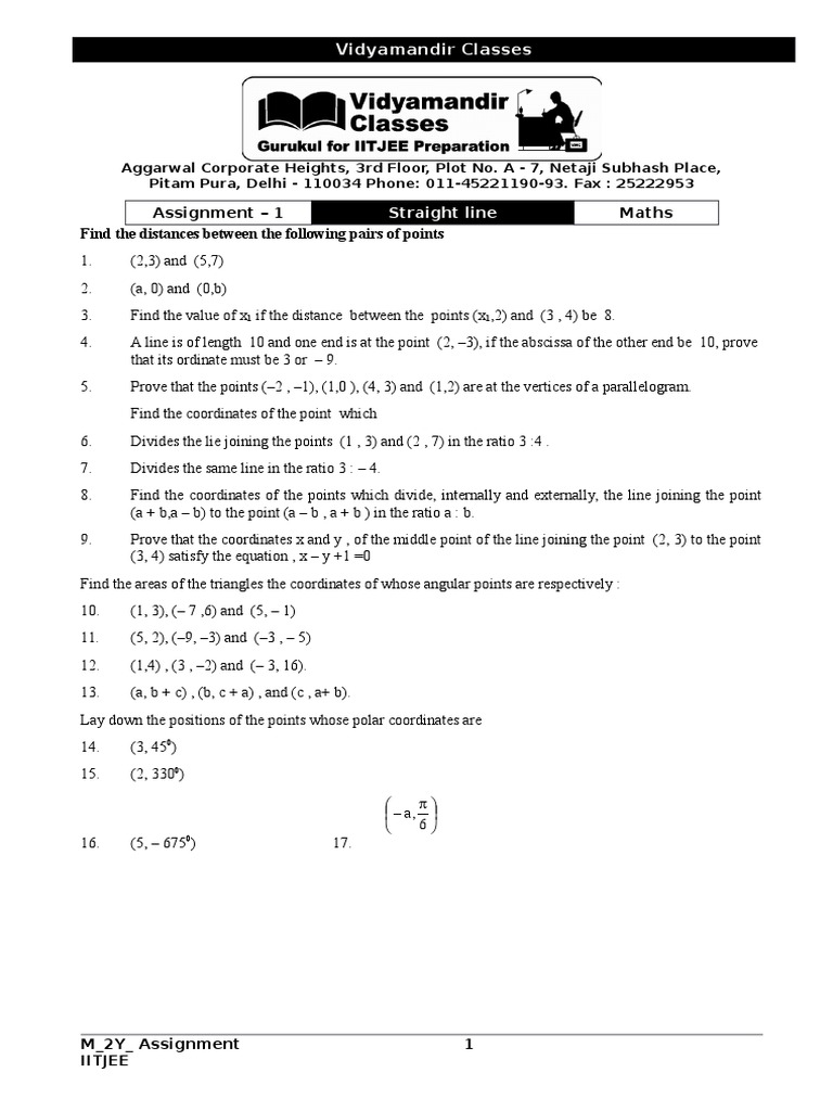 M - 2Y - Straight Line - Assignment-4 | PDF