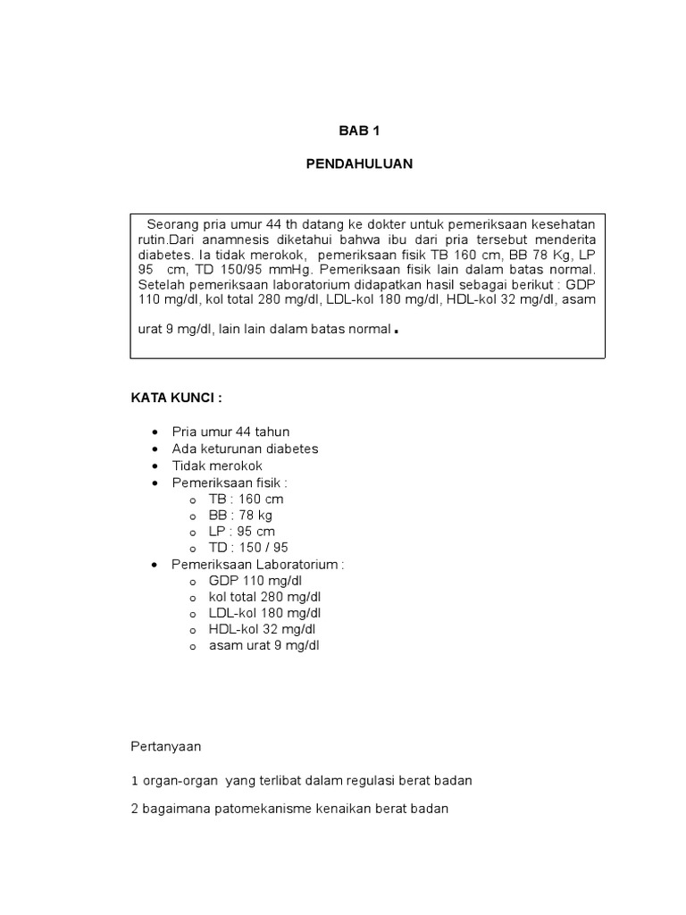 Laporan Tutorial Modul 1 Endokrin | PDF