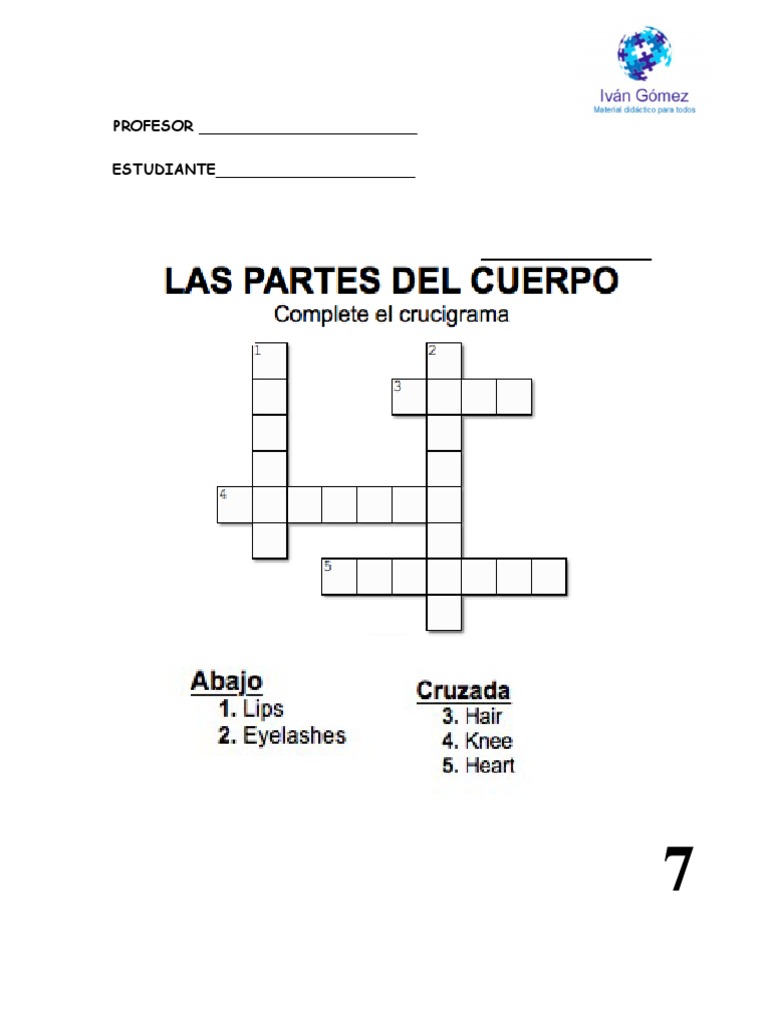 Parts of The Body Quiz | PDF | Enseñando y aprendiendo