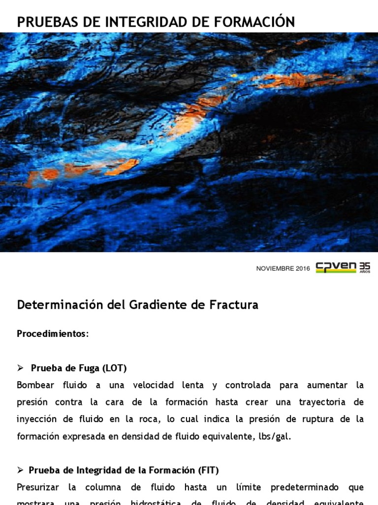 Pruebas FIT y LOT en Formaciones | PDF