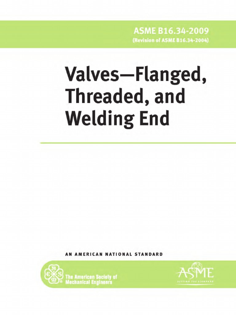Asme B16 34 2009
