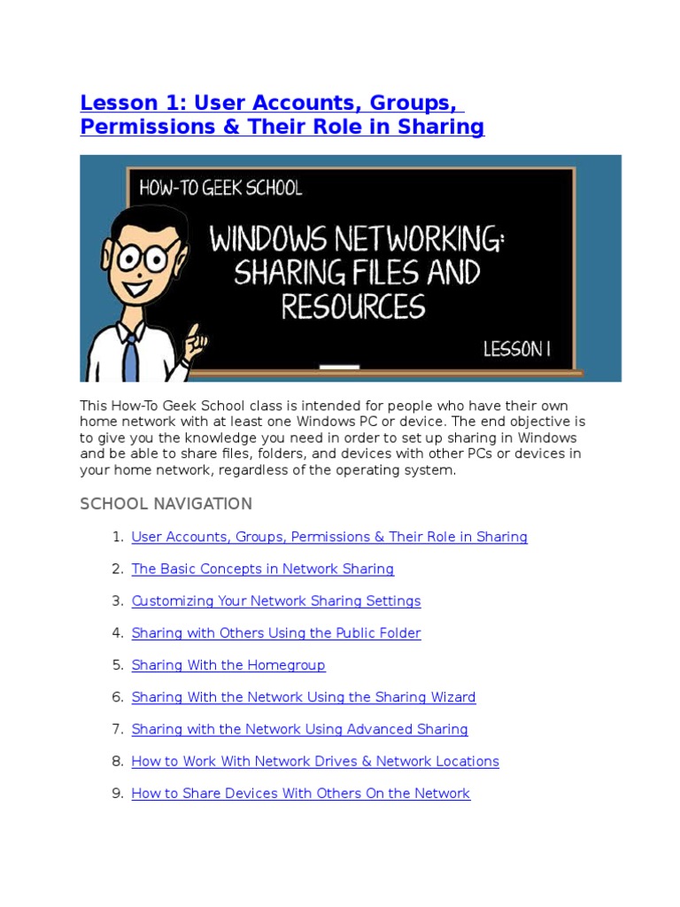 Networking Windows 7 | PDF | Microsoft Windows | User (Computing)