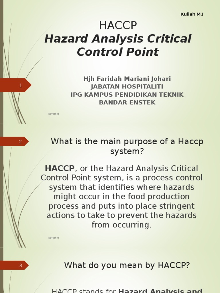 HACCP | PDF | Hazard Analysis And Critical Control Points | Verification And Validation