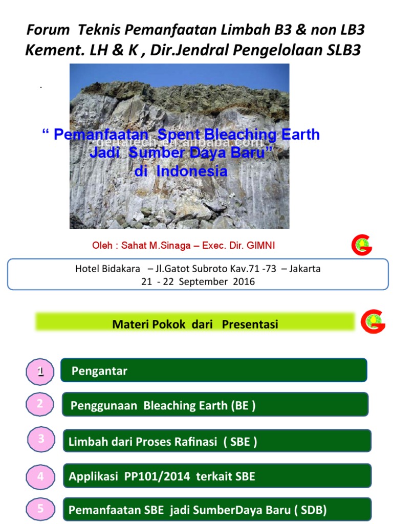 GIMNI - Pemanfaatan Spent Bleaching Earth | PDF