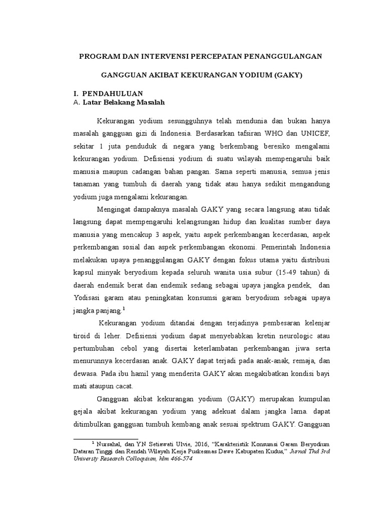 Penanggulangan Gangguan Kekurangan Yodium | PDF