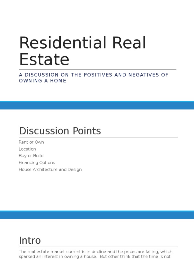 Residential Real Estate | PDF | Option (Finance) | Mortgage Loan