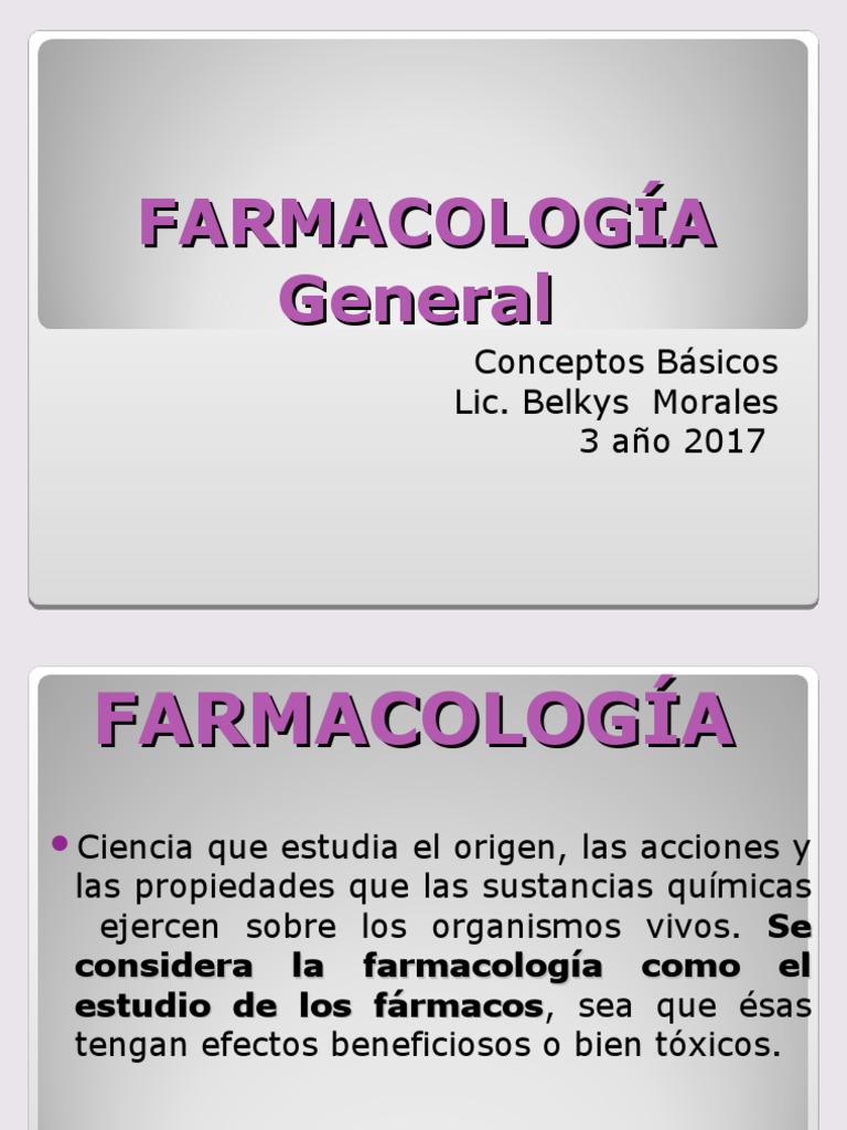 Farmacologia Conceptos Basicos | PDF | Farmacología | Droga Farmacéutica