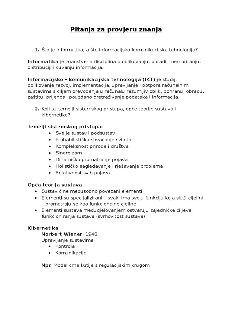 Informatika Skripta | PDF