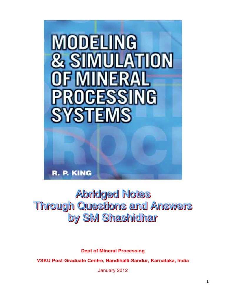 Modeling & Simulation in Mineral Processing | PDF | Simulation ...
