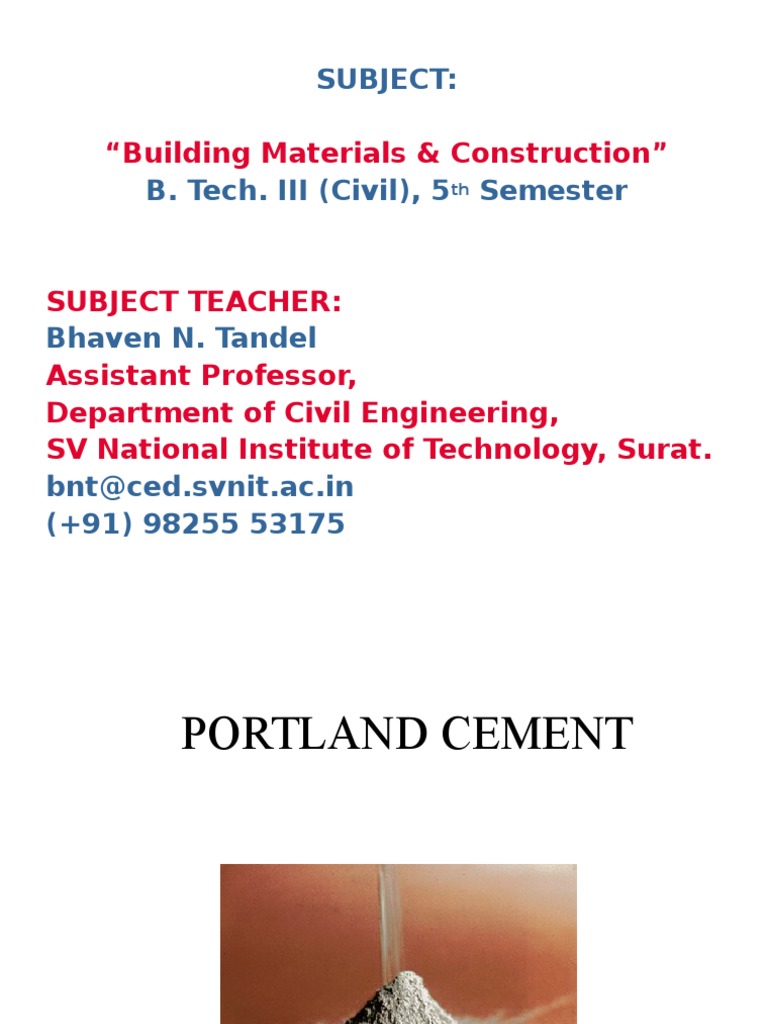 Subject:: "Building Materials & Construction" | PDF | Concrete | Industries