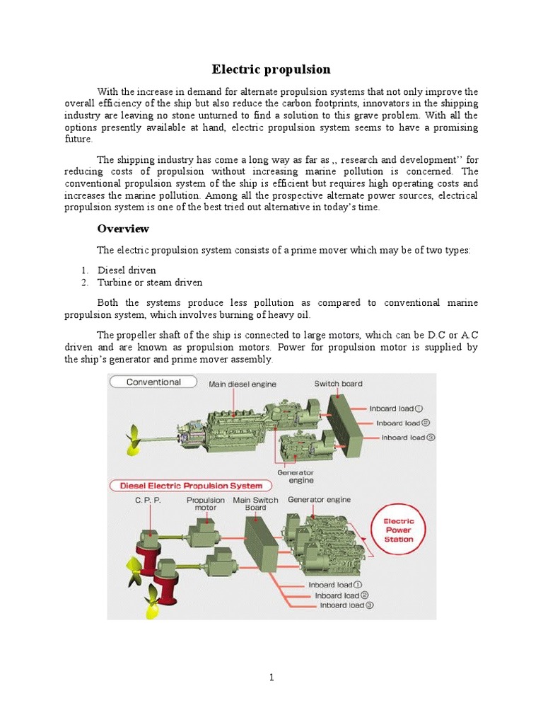 Electric Propulsion | PDF | Marine Propulsion | Engines