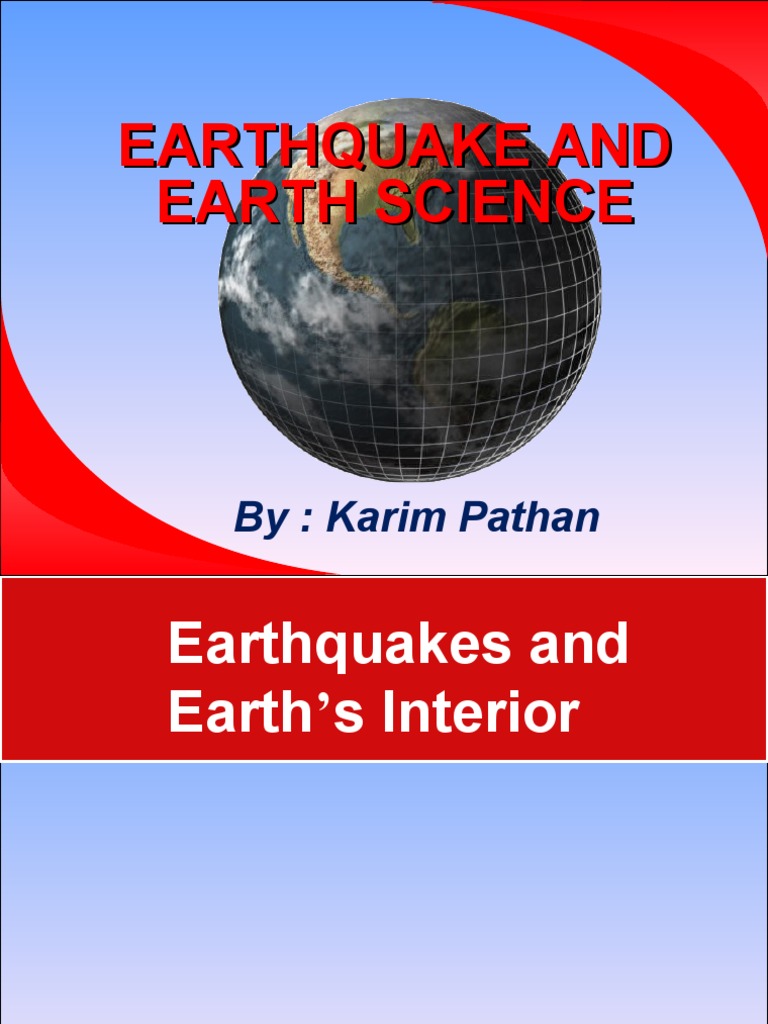 001 Earthquake and Earth Science | PDF