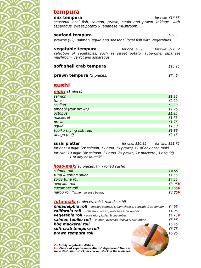 Murasaki Restaurant Menu | PDF | Sushi | Japanese Cuisine
