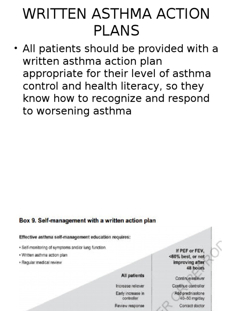 Asthma Action Plan Guidelines | PDF | Wellness
