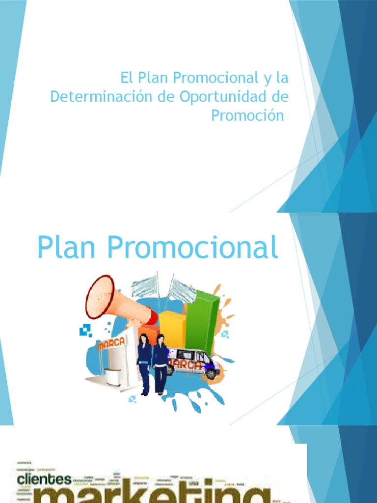 El Plan Promocional y La Determinación de Oportunidad de Promoción
